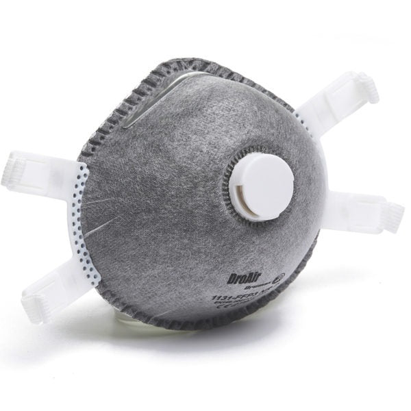 Dromex Dust Mask FFP3 Valve Active Carbon Adjustable Cont Seal 1131 (5 ...